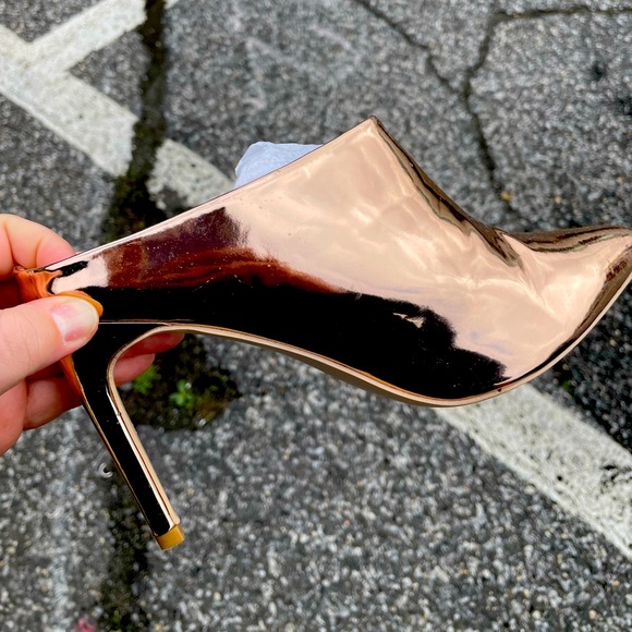 Cape Robbin | Shoes | Rose Gold Chrome Heels | Poshmark